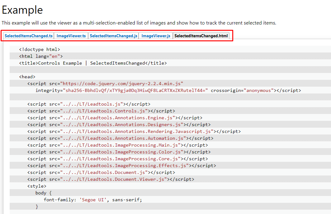 Package And Run HTML5 Examples HTML5 JavaScript LEADTOOLS SDK 